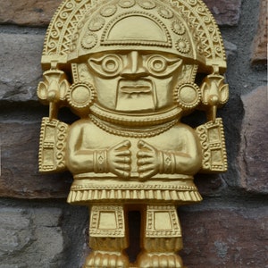 History Peru Inca Mesoamerican El Tumi Naymlap God King Sculptural Wall ...