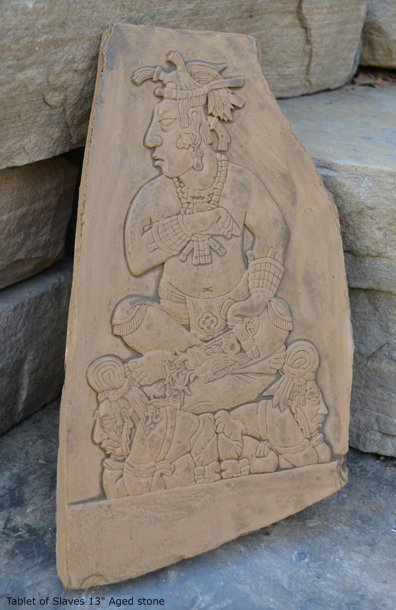 Aztec Mayan Tablet of Slaves Fragment Wall Sculpture Plaque 13" Www.neo ...