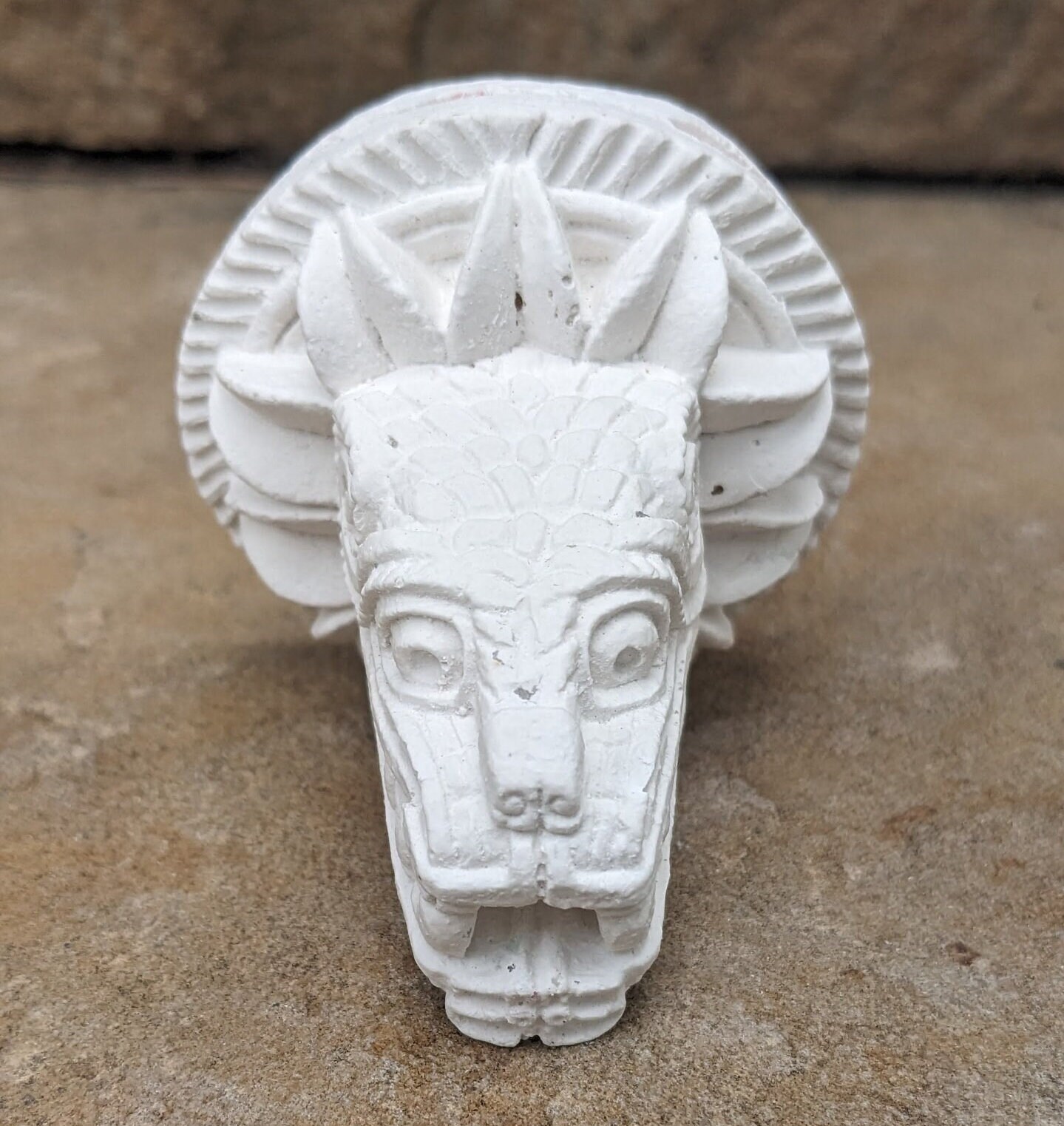 History Feathered Serpent Head of Quetzalcoatl Aztec Maya Artifact ...