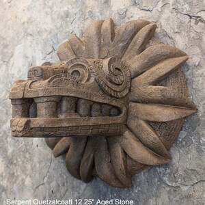 History Feathered Serpent Head of Quetzalcoaltl Aztec Maya Artifact ...