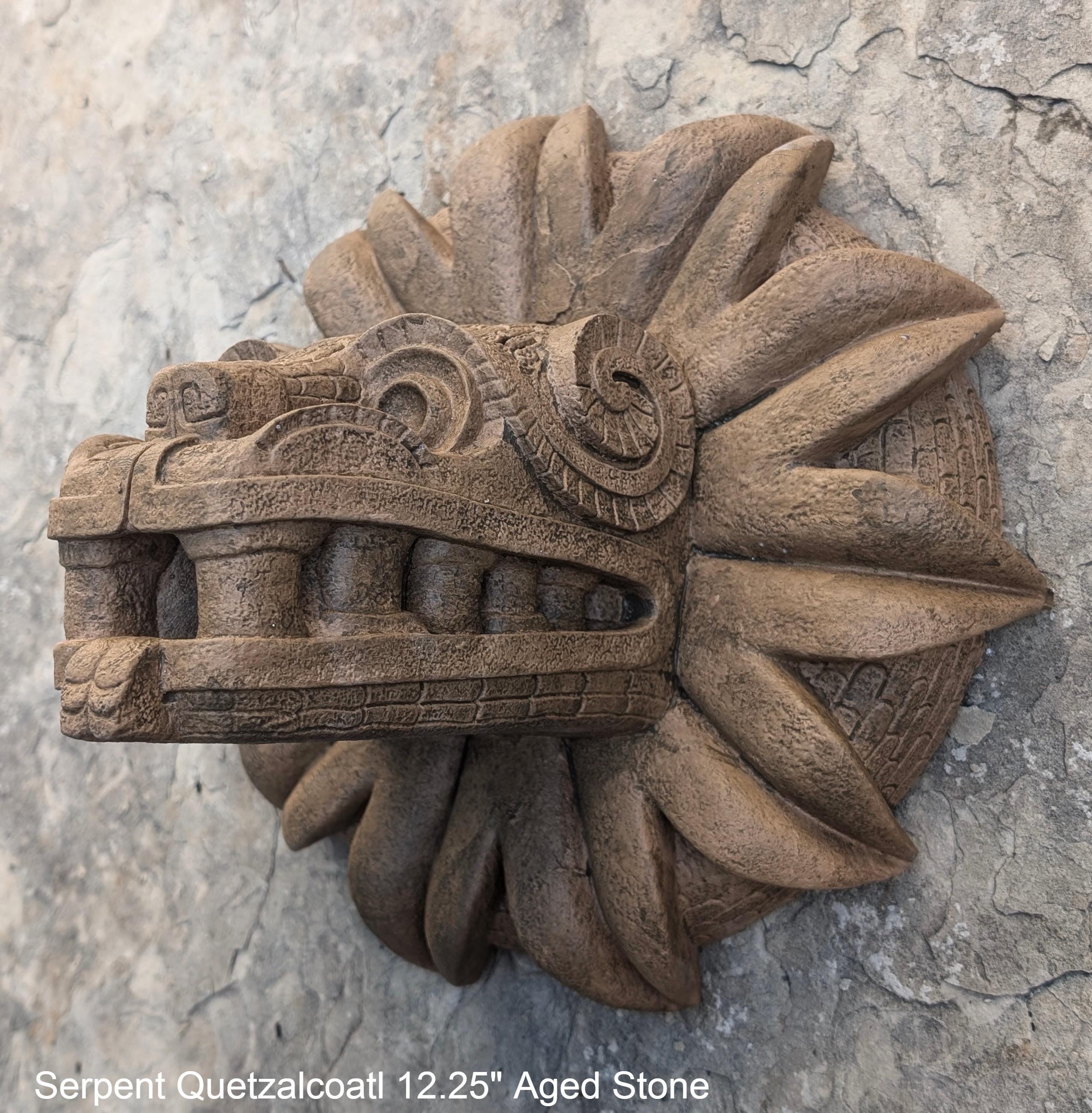 History Feathered Serpent Head of Quetzalcoaltl Aztec Maya Artifact ...