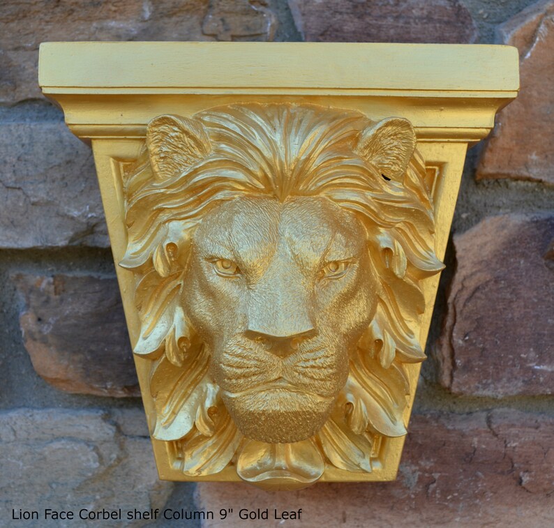 Animal Lion Face Corbel Shelf Column Plaque Fragment Relief - Etsy