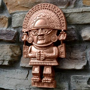 History Peru Inca Mesoamerican El Tumi Naymlap God King Sculptural Wall ...