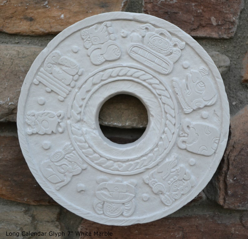 History Aztec Maya Long Count Calendar Glyph Artifact Carved Stone ...
