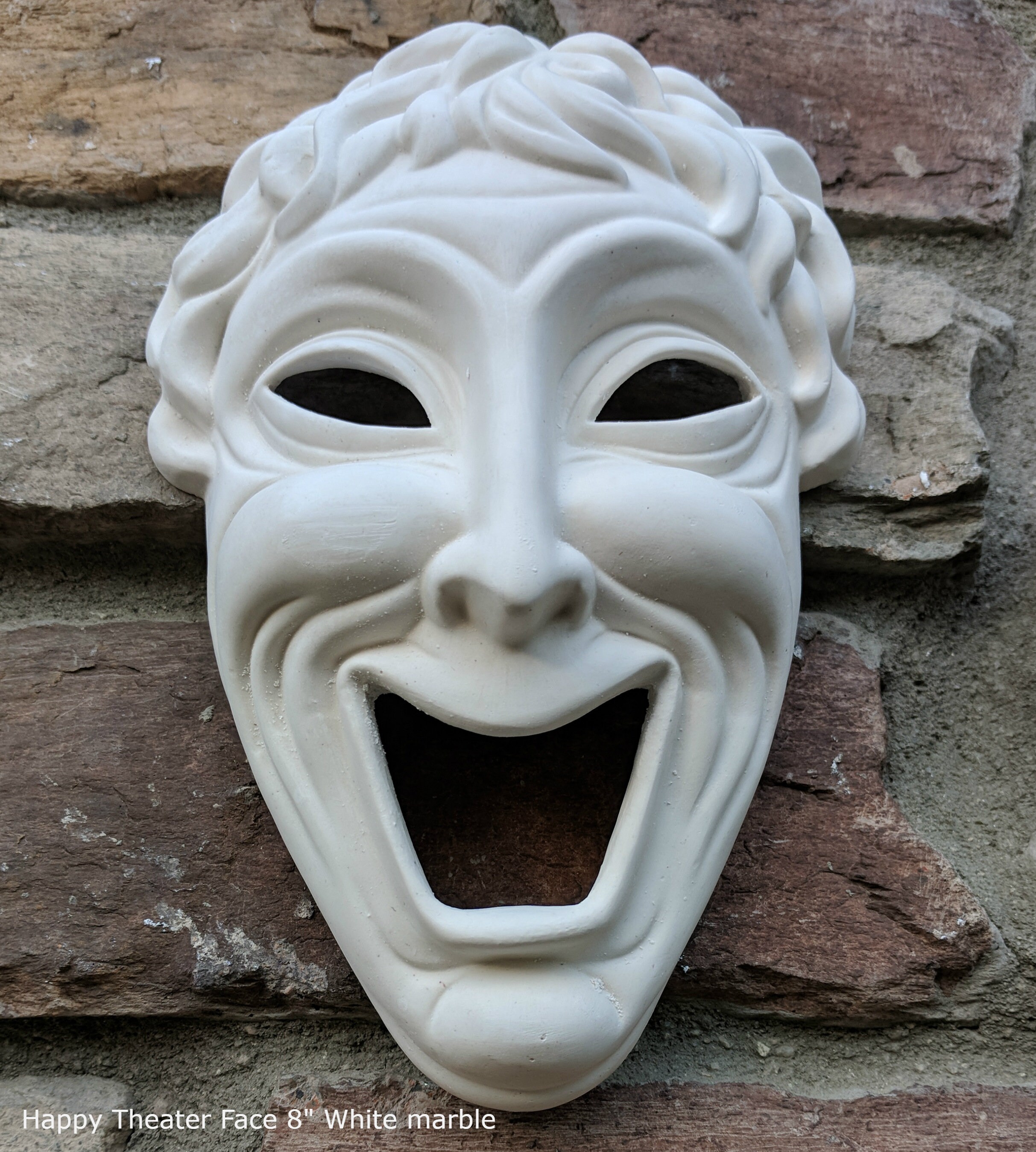 Decor Happy & Sad Face Theater Wall Sculpture Statue 8 | Etsy