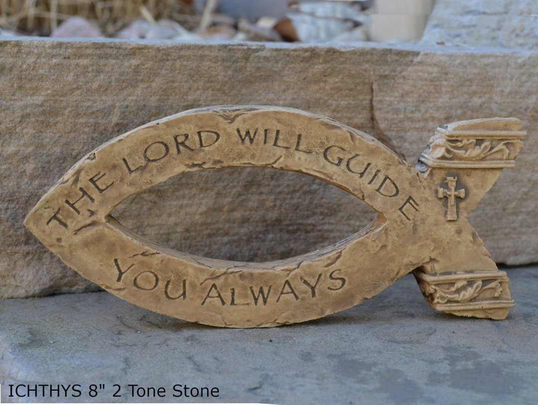 Religious ICHTHYS Jesus Fish Wall Art Plaque 8" Www.neo-mfg.com - Etsy