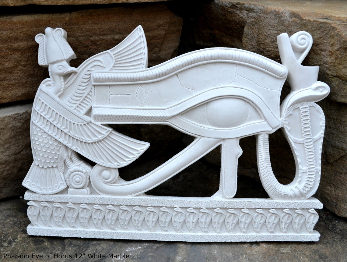 History Egyptian Pharaoh Eye of Horus Sculptural Wall Relief | Etsy