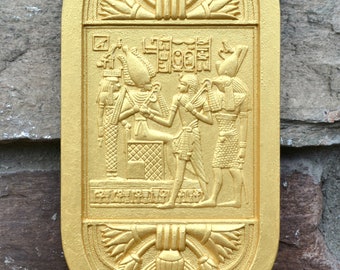 Egyptian King Tut Cartouche Tomb Artifact Carved Sculpture | Etsy