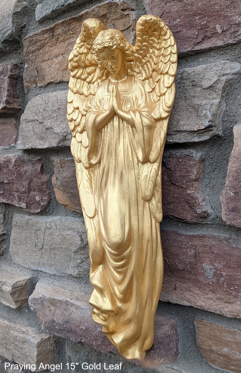 Praying Angel Wall Art Sculpture Frieze Plaque Home Decor 15" Neo-mfg ...