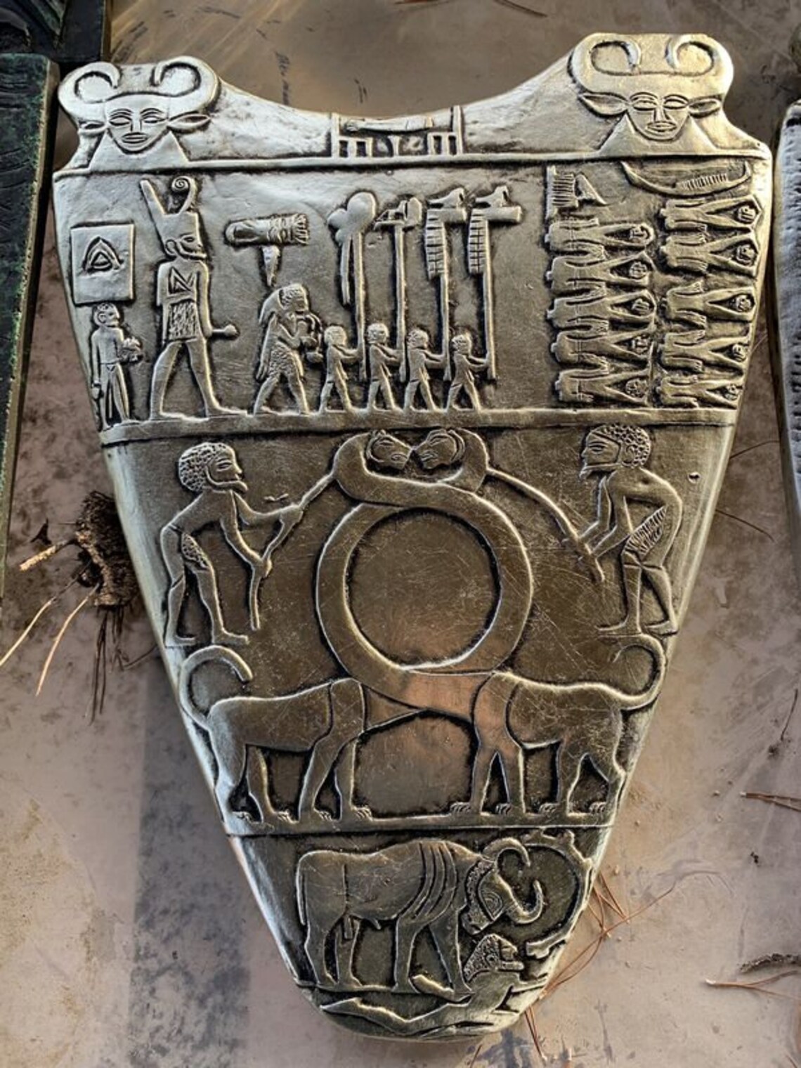 History Egyptian Palette of Narmer Sculptural Wall Relief - Etsy