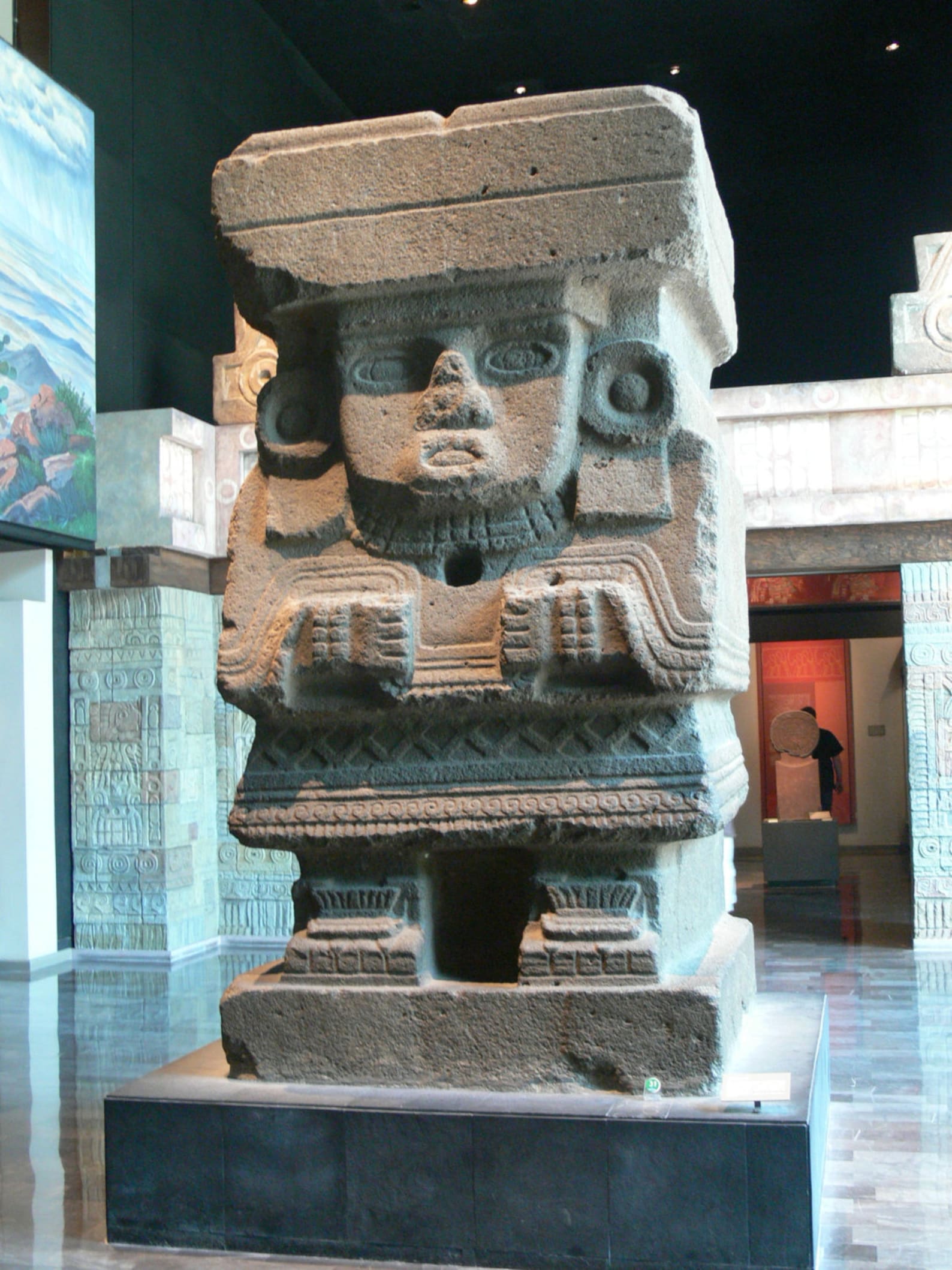 History Aztec Maya Chalchiuhtlicue Stele Totem Artifact Sculpture ...