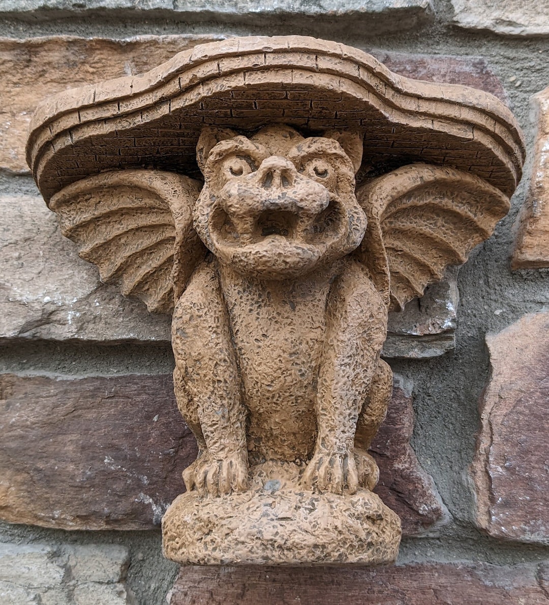Gargoyle Shelf Sculpture Wall Plaque 10" Www.neo-mfg.com - Etsy