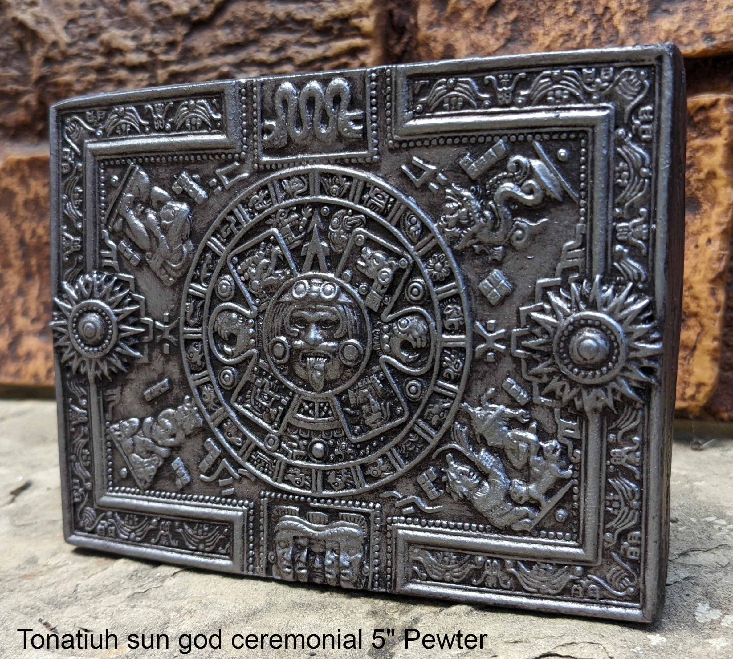 Tonatiuh Sculpture Aztec Mayan Tonatiuh Sun God Relief Sculpture