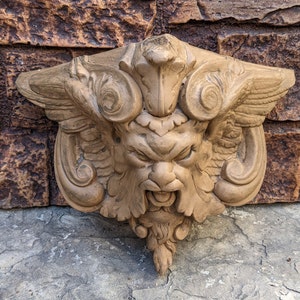 Gargoyle Satyr Wall Shelf Corbel Grotesque Goblin Sculpture Www.neo-mfg ...