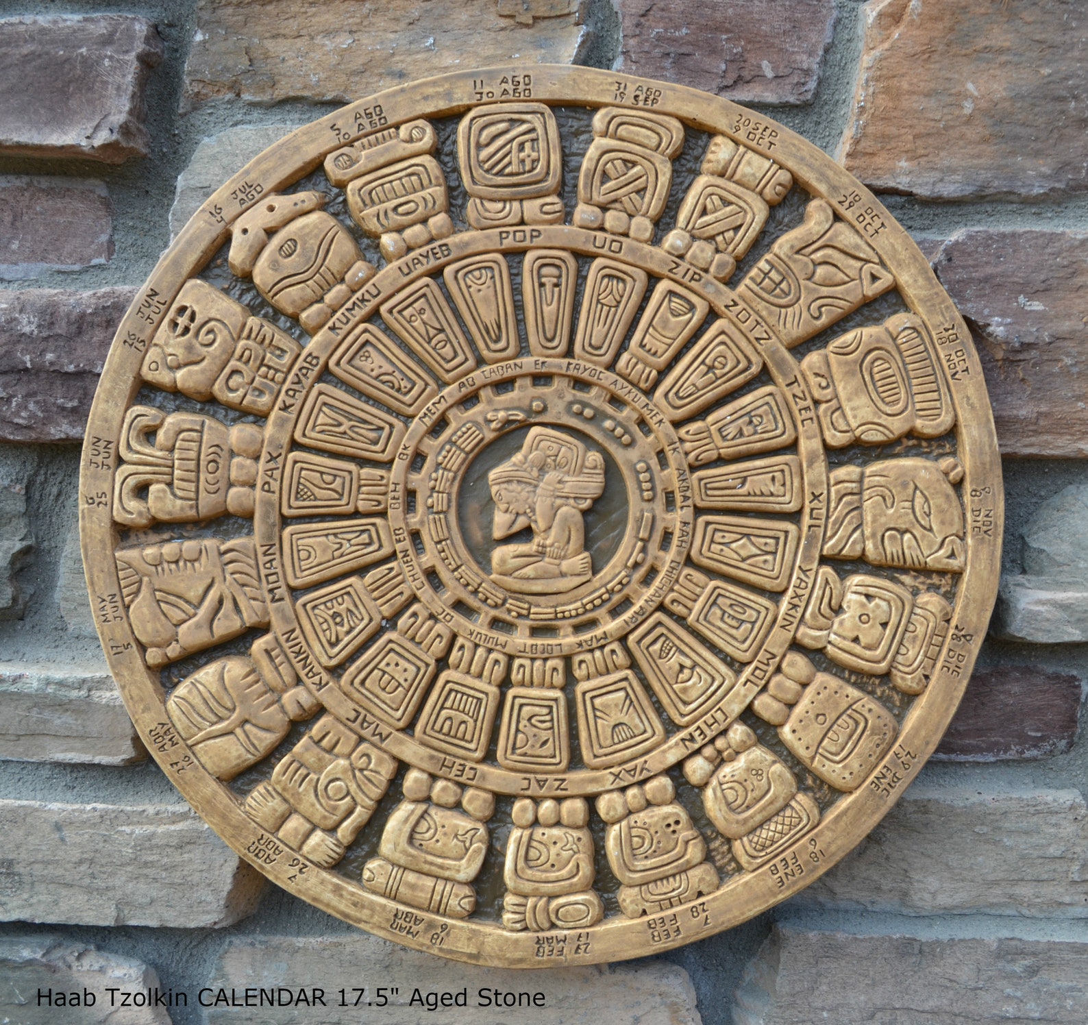 History MAYAN AZTEC Haab Tzolkin CALENDAR Sculptural Wall - Etsy