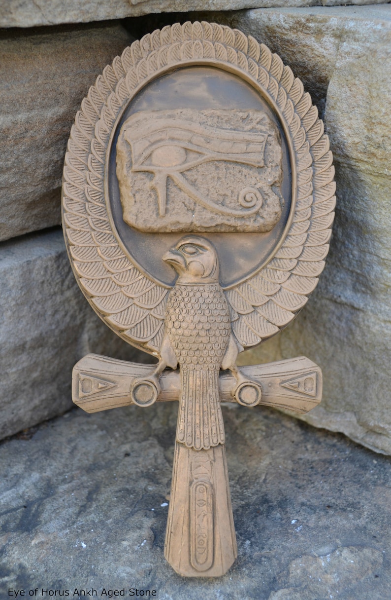 Egyptian Eye Horus Ankh Ra Falcon Artifact Carving Sculpture - Etsy