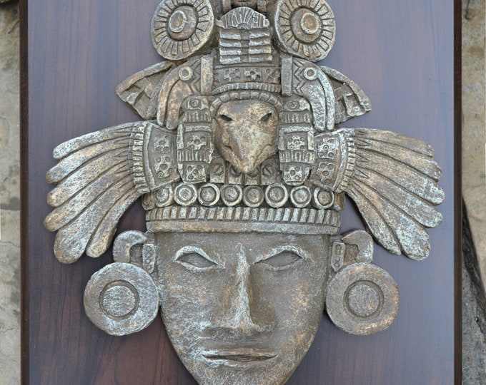 History Aztec Maya Artifact Warrior Mask Sculpture Statue 11" Tall Www ...