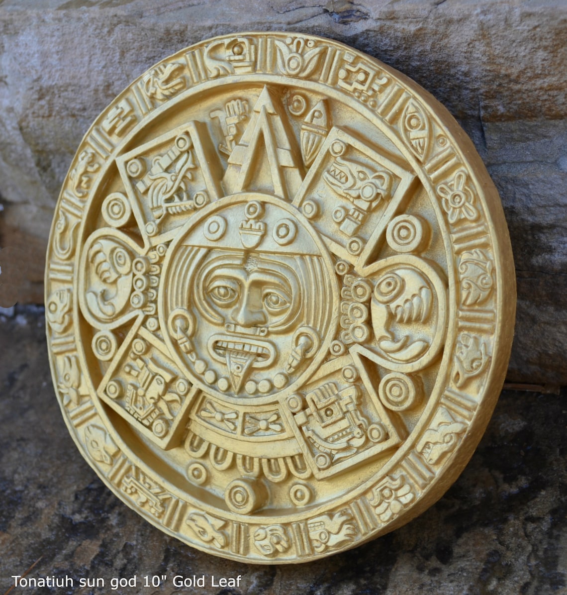 Aztec Mayan Tonatiuh Sun God Relief Sculpture Ancient Replica | Etsy