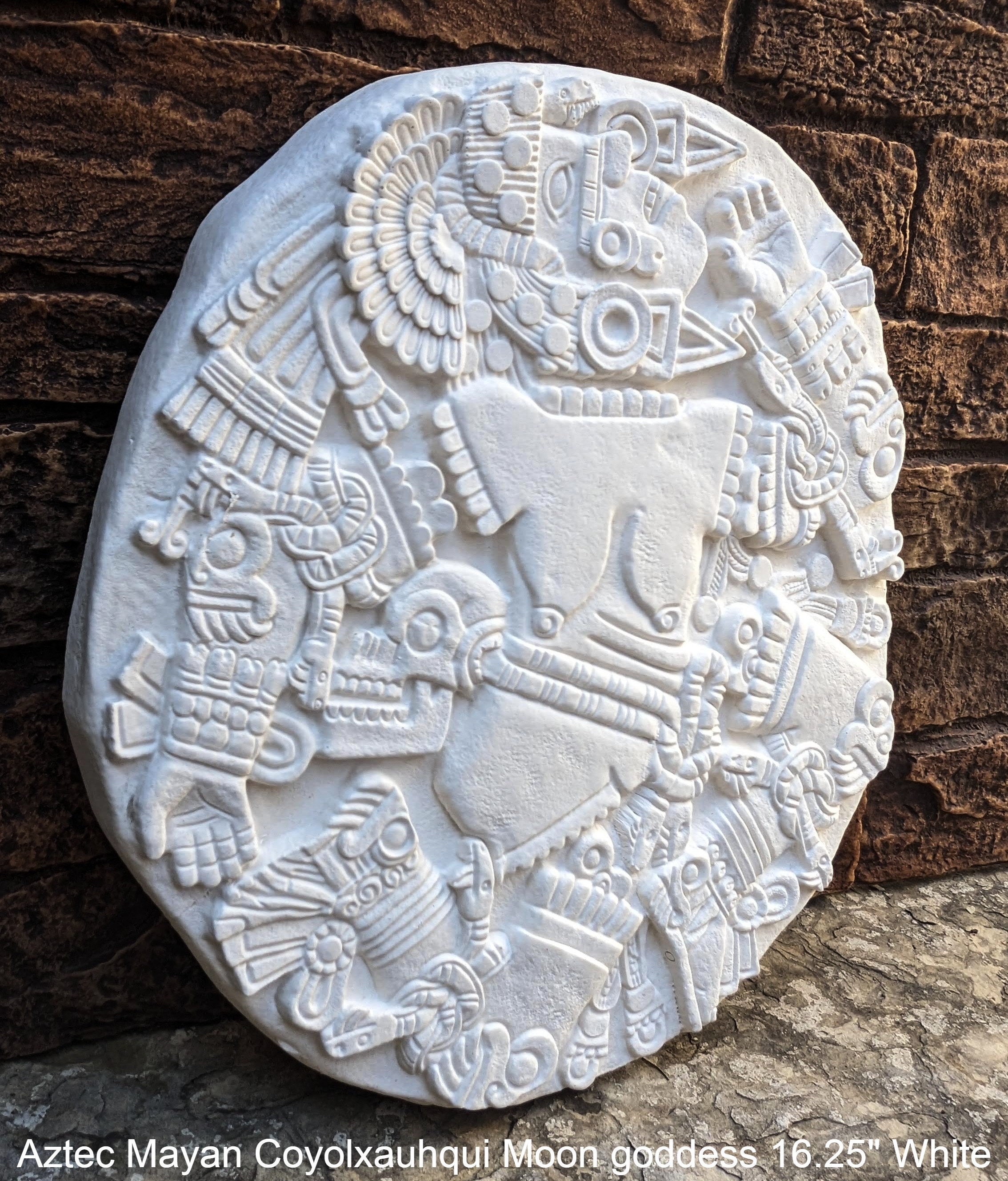 Aztec Maya Artifact Coyolxauhqui Moon Goddess Sculpture Statue 16.25 ...