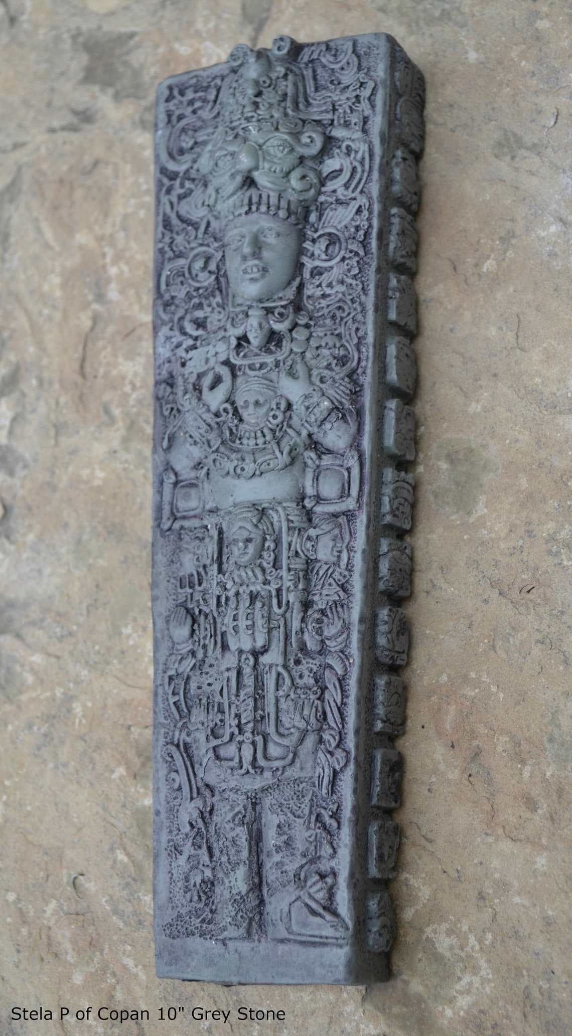 History Aztec Maya Stela P of Copan Artifact Carved Sun Stone Sculpture ...