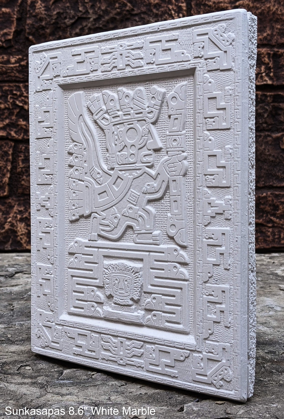 Inca Viracocha Tiwanaku Gateway Sun Sunkasapas Sculptural Wall Relief ...