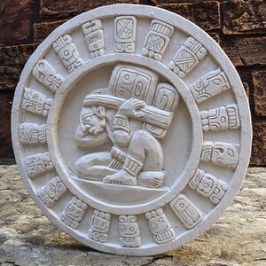 MAYAN AZTEC Haab Zodiac CALENDAR Sculptural Wall Relief Plaque 8 Www ...