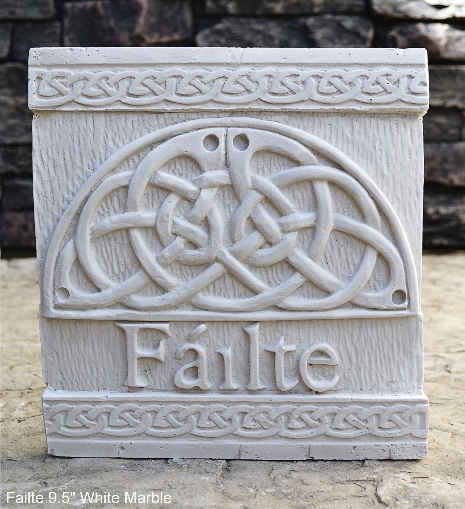 FAILTE Irish WELCOME Ireland Gaelic Celtic Stone Sign Plaque Www.neo-m ...
