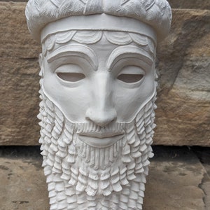 Assyrian King Sargon Bust Carved Persian Wall Sculpture Plaque 12" Www ...