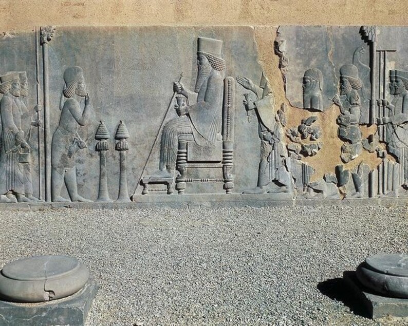 Assyrian Persian Darius Great Persepolis Carvings Sculpture ...