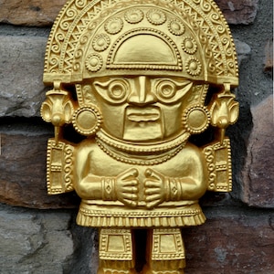 History Peru Inca Mesoamerican El Tumi Naymlap God King Sculptural Wall ...