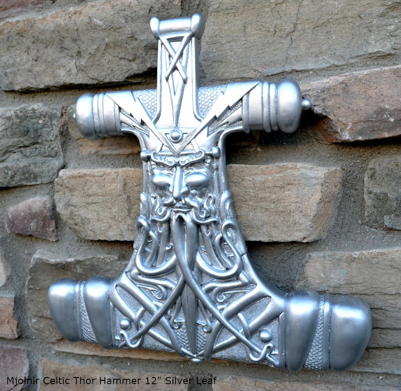 Celtic Thor Hammer Mjolnir Wall Sculpture Statue Plaque - Etsy
