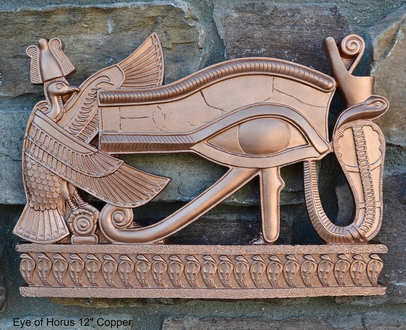 History Egyptian Pharaoh Eye of Horus Sculptural Wall Relief | Etsy