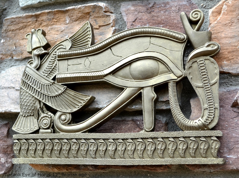 History Egyptian Pharaoh Eye of Horus Sculptural Wall Relief - Etsy