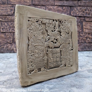 Aztec Mayan Lintel 14 Yaxchilan Plaque Artifact Sculpture Www.neo-mfg ...