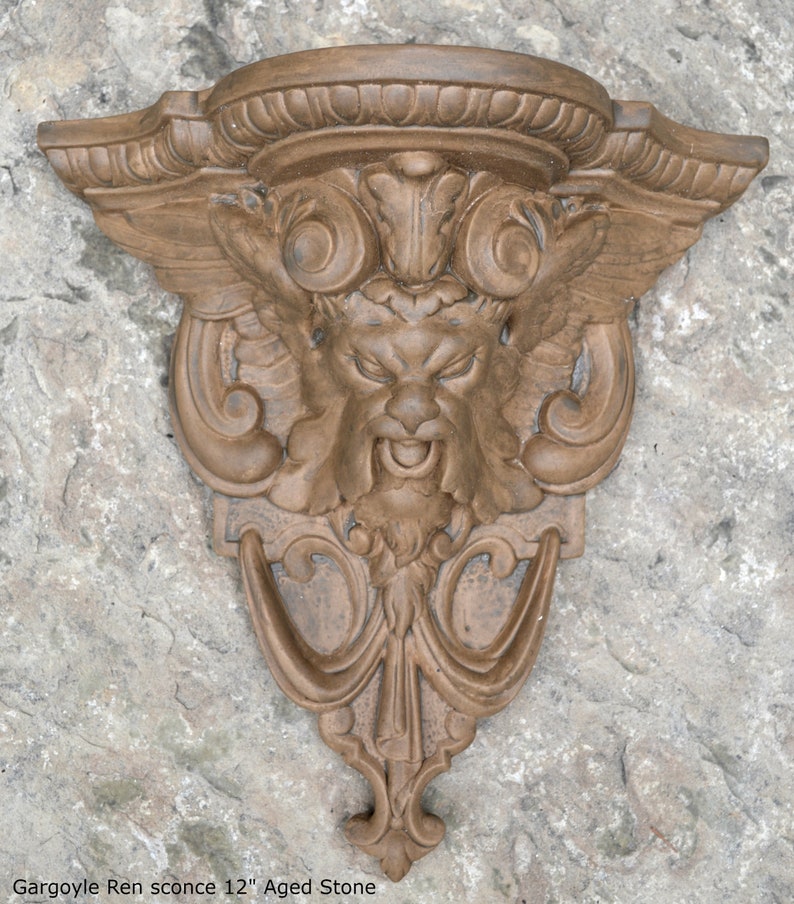 Gargoyle Satyr wall Shelf corbel Grotesque goblin sculpture | Etsy