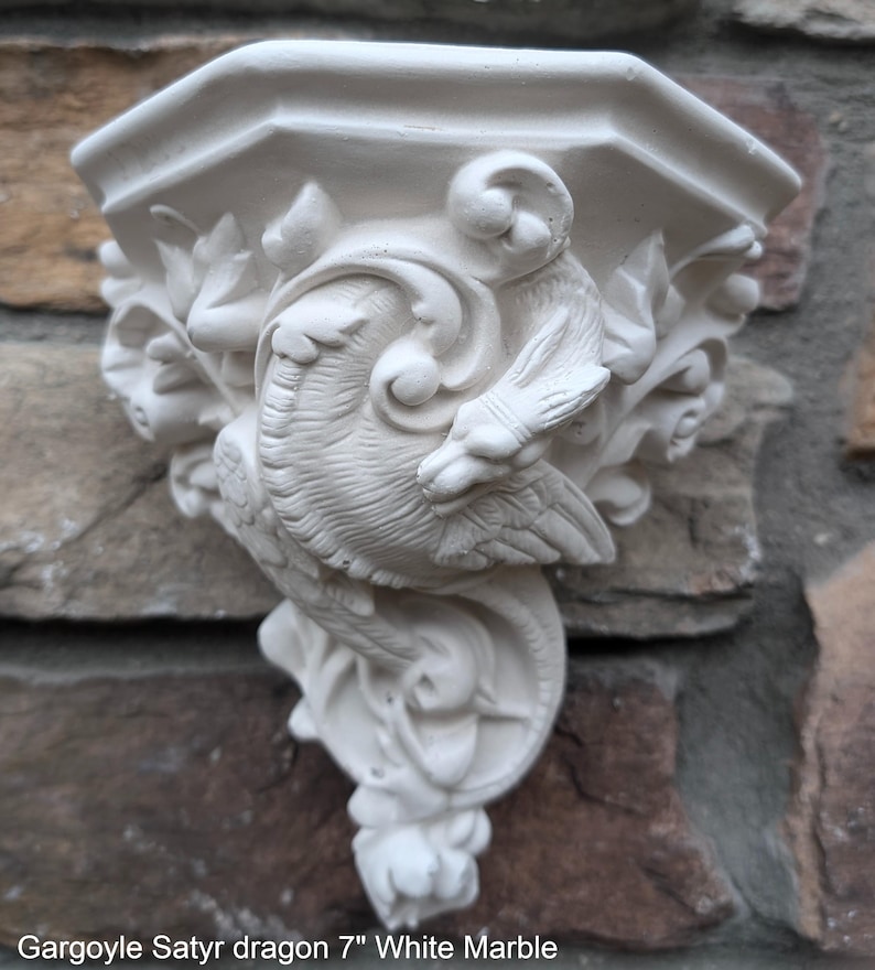Gargoyle Satyr Dragon Wall Shelf Corbel Grotesque Goblin Sculpture Www ...