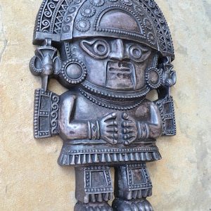 History Peru Inca Mesoamerican El Tumi Naymlap God King Sculptural Wall ...