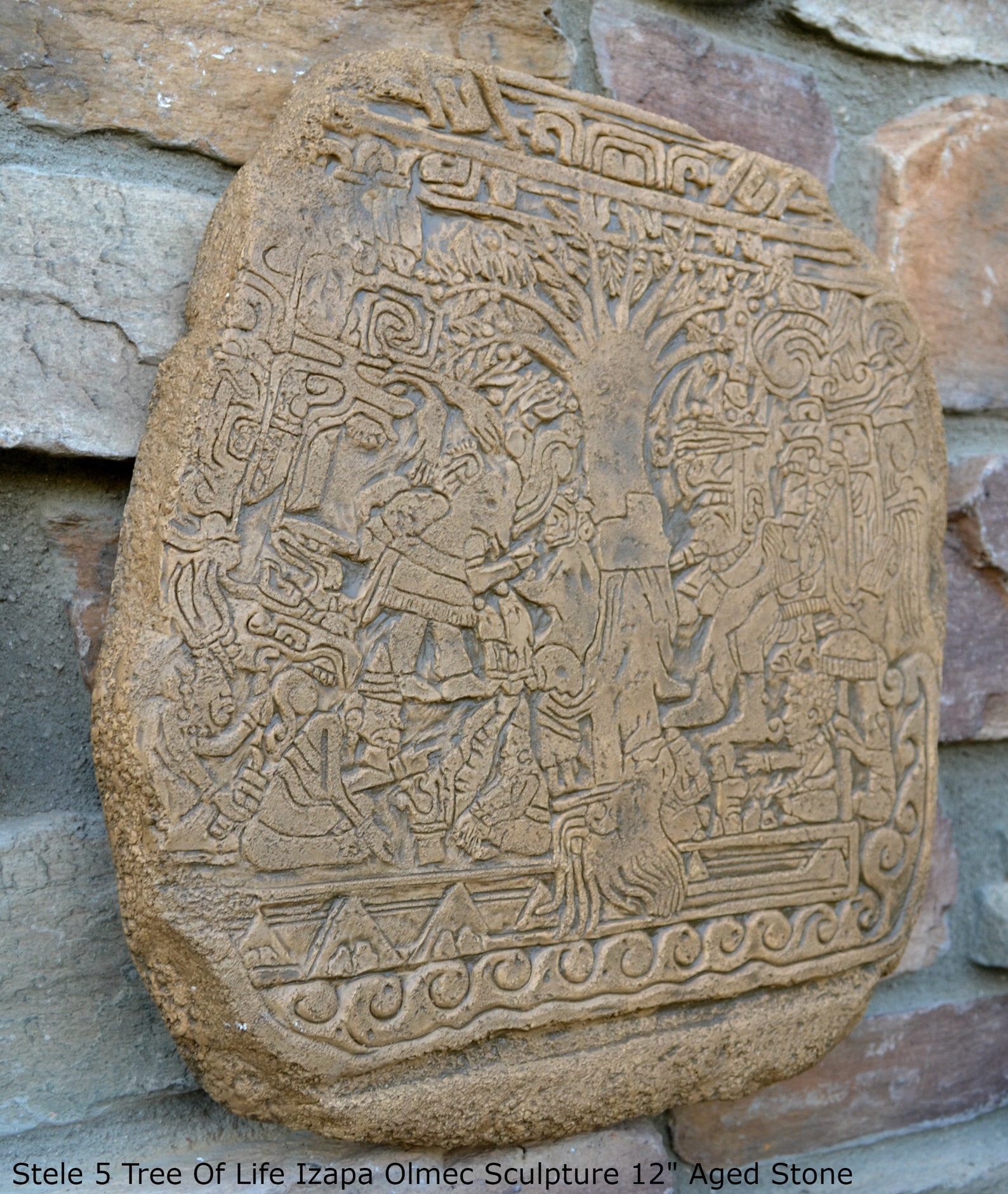 Aztec Mayan Stele 5 Tree of Life Izapa Olmec Sculpture Wall - Etsy