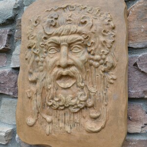 Roman Greek BACCHUS Dionysus Greenman Figure Sculptural Wall Frieze ...