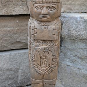 History Toltec Warrior Mesoamerican MAYAN AZTEC Sculptural Statue ...