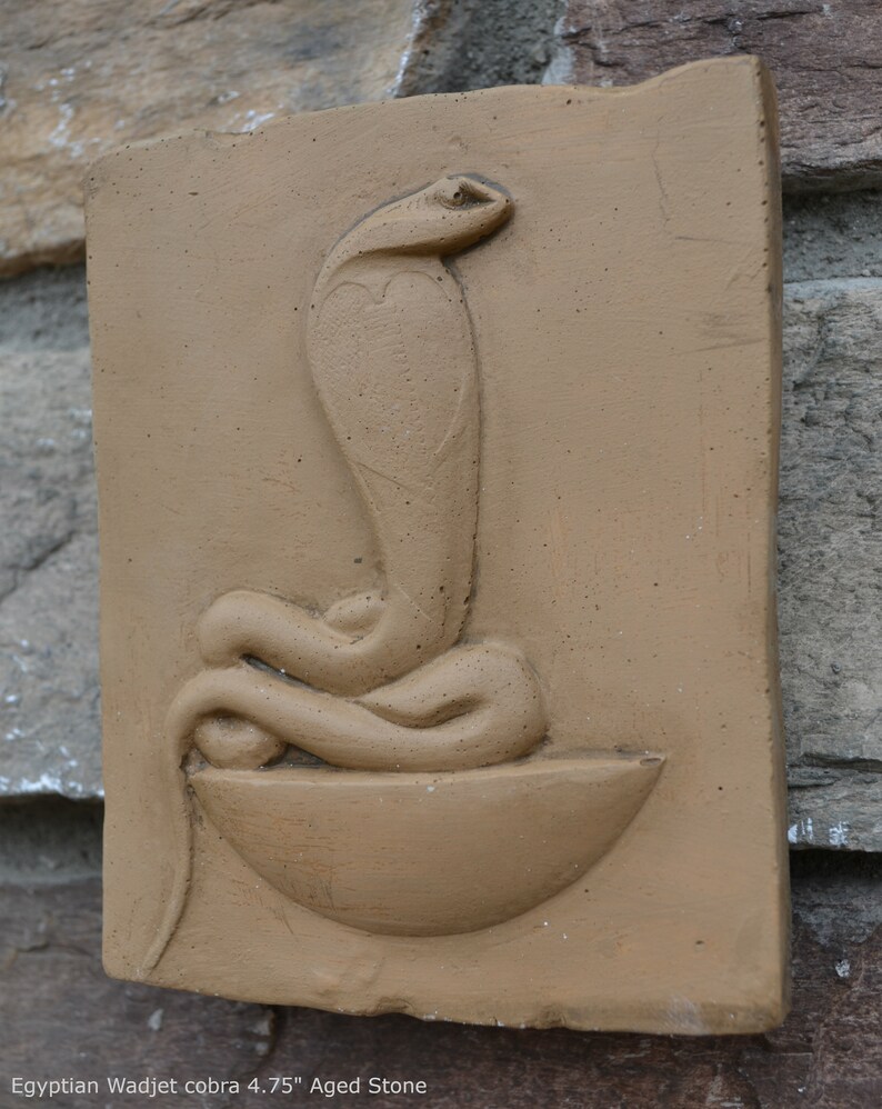 History Egyptian Wadjet Cobra Stela Fragment Sculptural Wall Relief ...