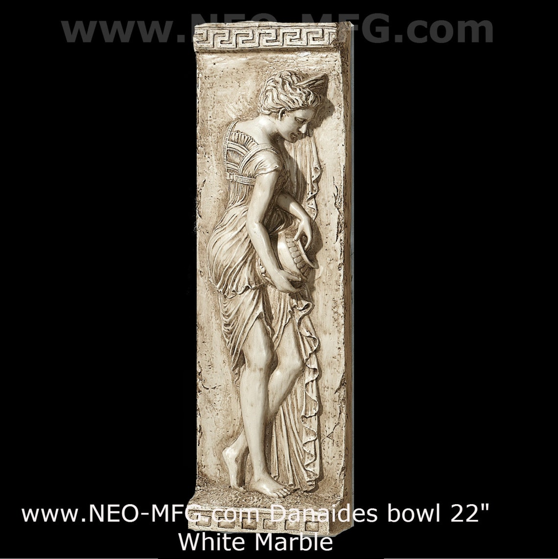Roman Greek 3pc Set Carved Nymph Fountain Innocents Danaides Argos ...