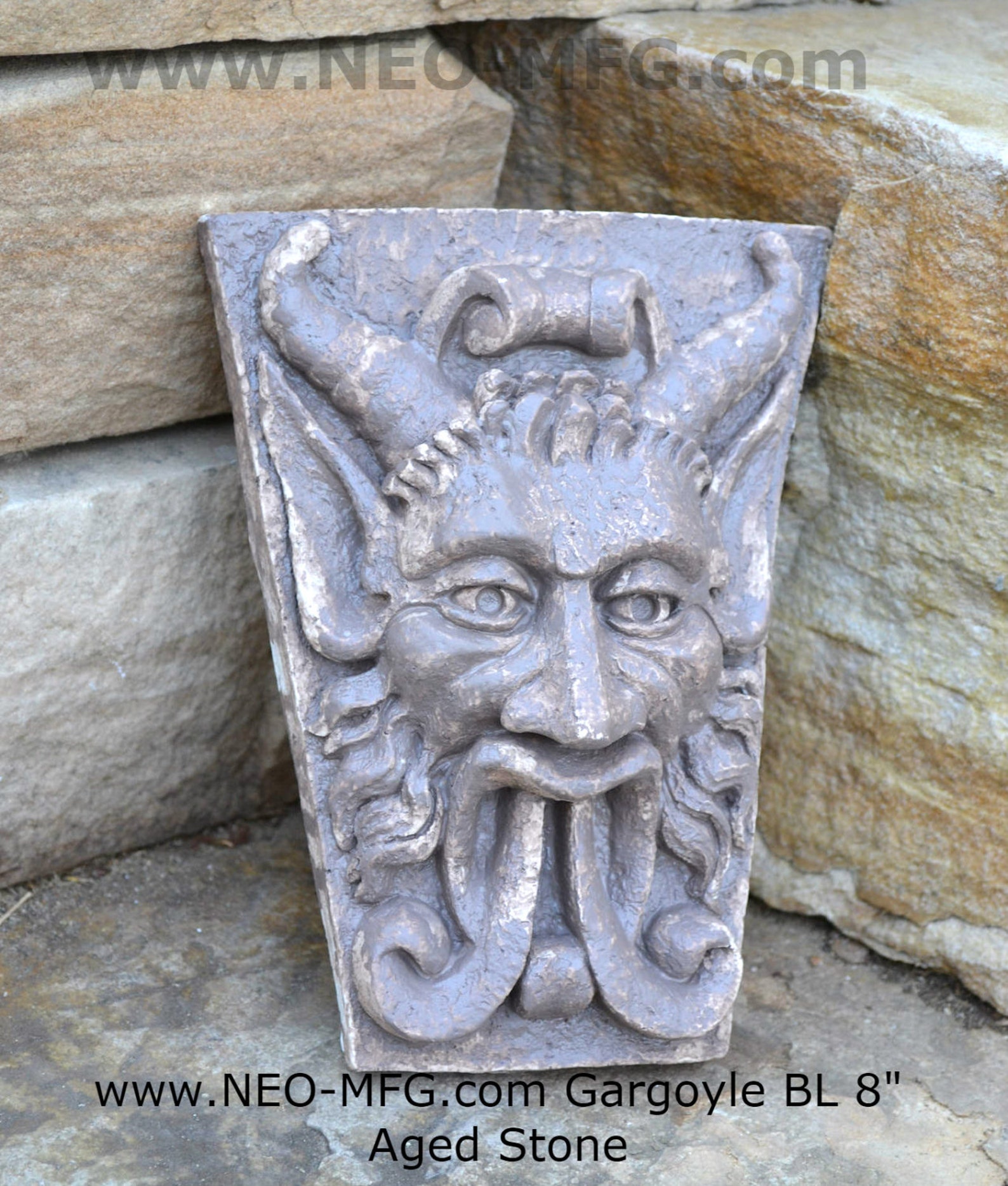 Gargoyle BL Satyr Faun Wall Corbel Mephistopheles Keystone Grotesque ...