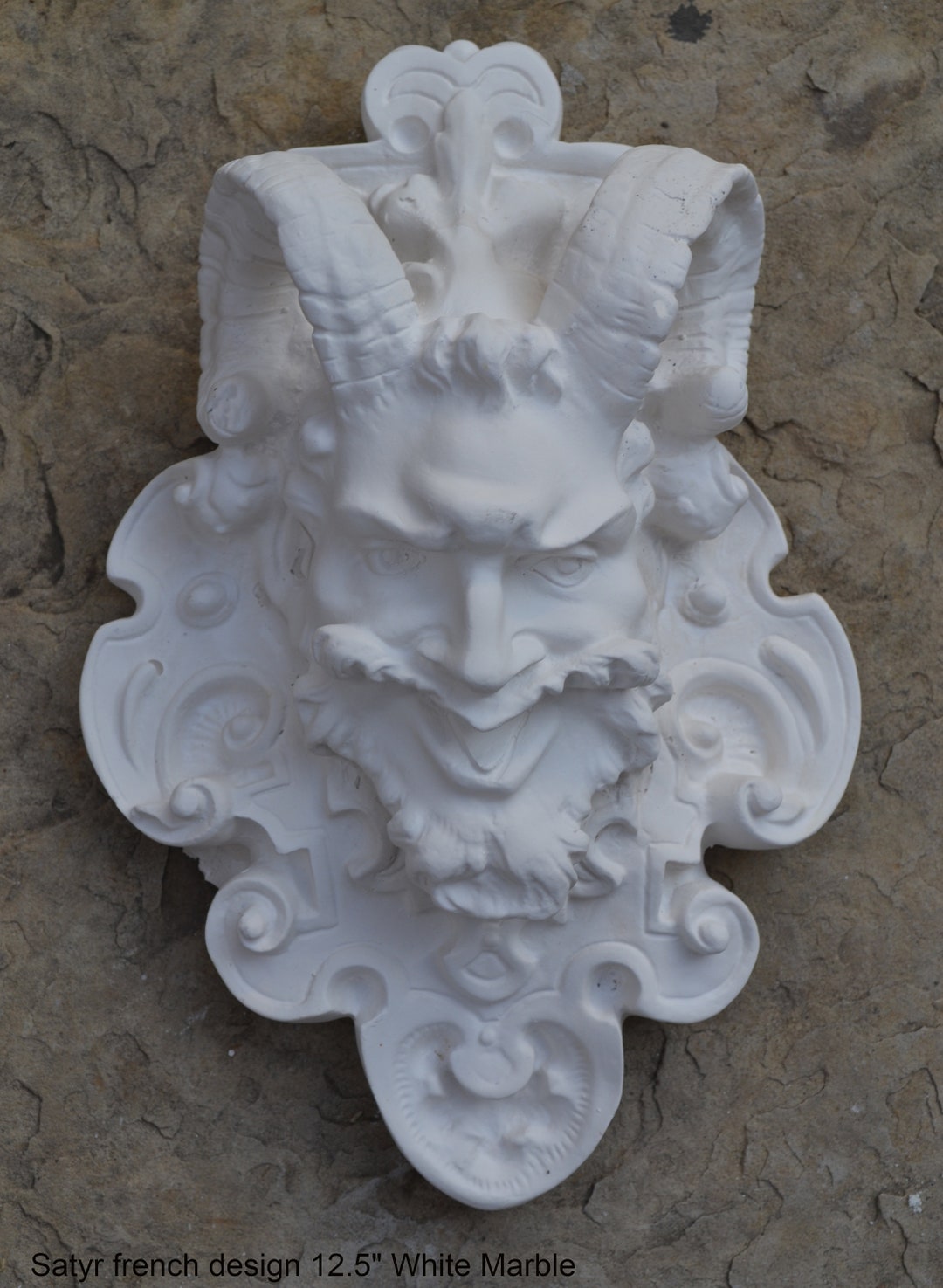 Greenman Satyr French Wall Plaque Sculpture Sconce Www.neo-mfg.com 12 ...
