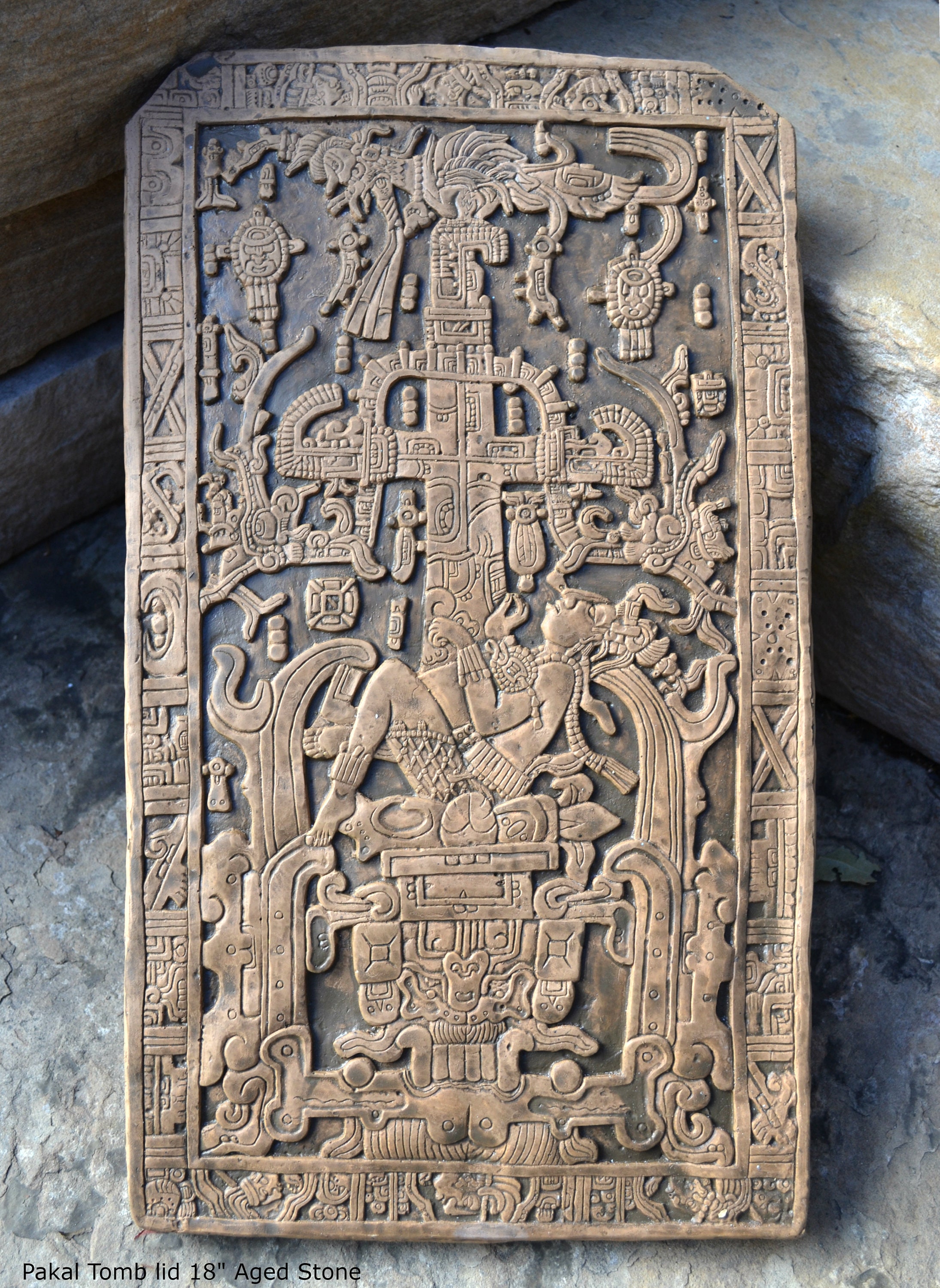 Aztec Astronaut Carving