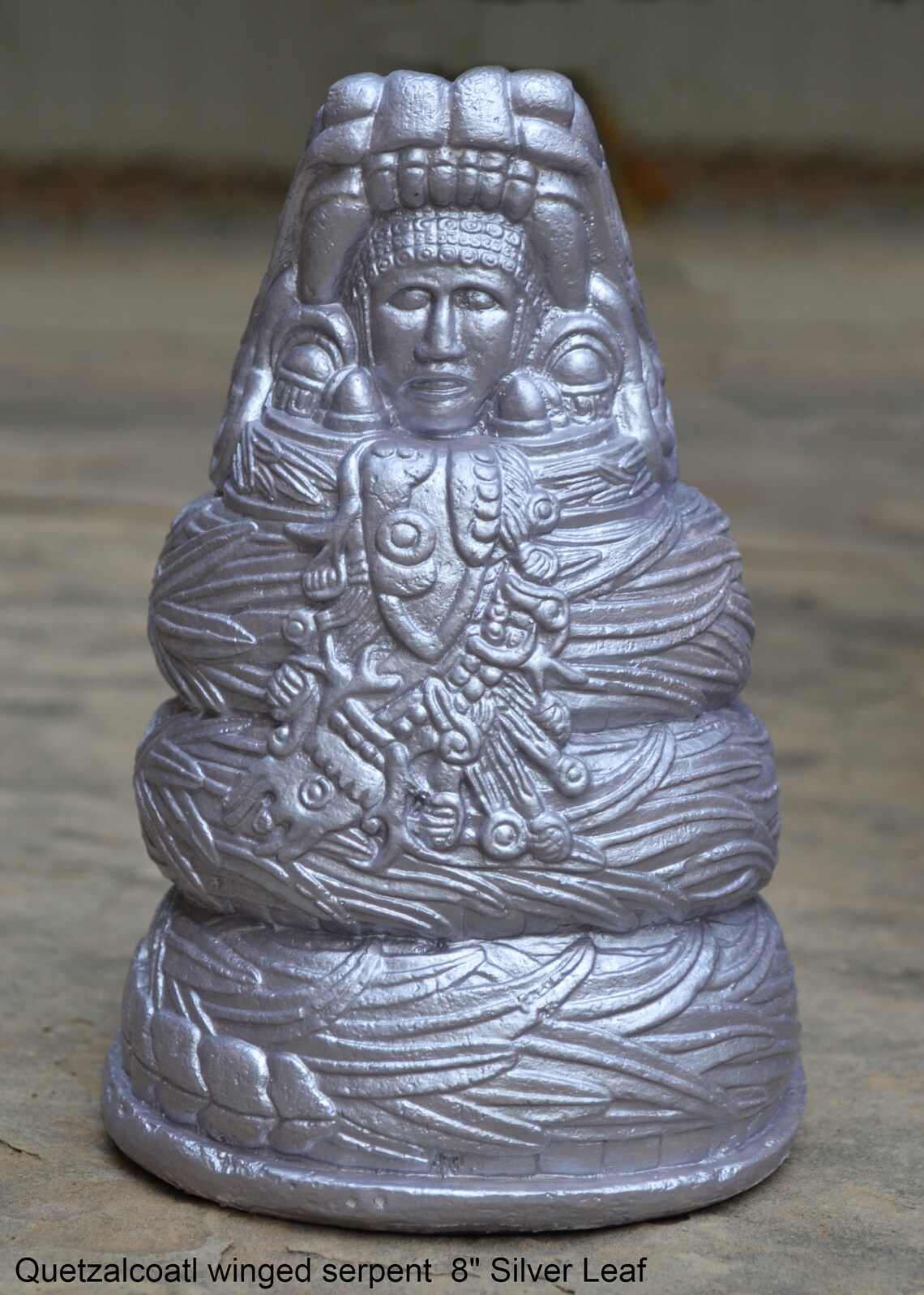 Aztec Mayan Quetzalcoatl Winged Serpent Statue Sculpture Artifact ...