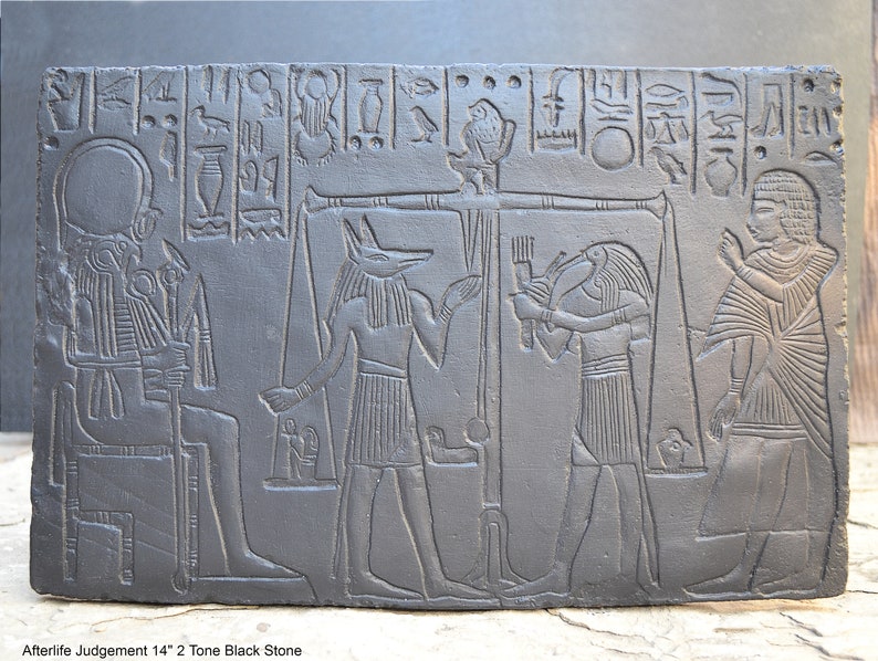 History Egyptian Afterlife Judgement Stela Plaque Artifact Sculpture 14 ...