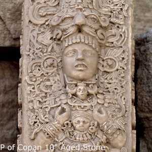 History Aztec Maya Stela P of Copan Artifact Carved Sun Stone Sculpture ...