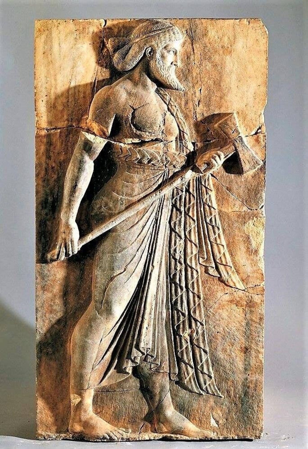 Roman Greek Vulcan Relief From Herculaneum Warrior Stone Carving ...