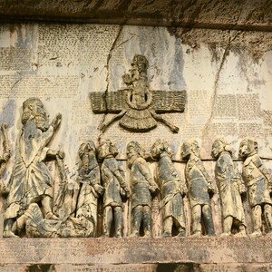 Assyrian Persian Behistun Inscription Darius the Great Art Sculpture ...